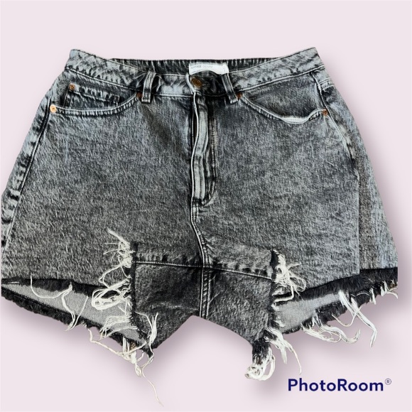Garage | Shorts | Garage Distressed Grey Acid Washed Jean Shorts | Poshmark